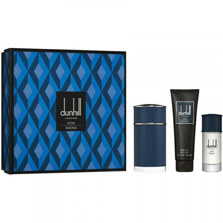 Dunhill Icon Racing Blue Gift Set 100ml EDP + 30ml EDP + 90ml Shower ...
