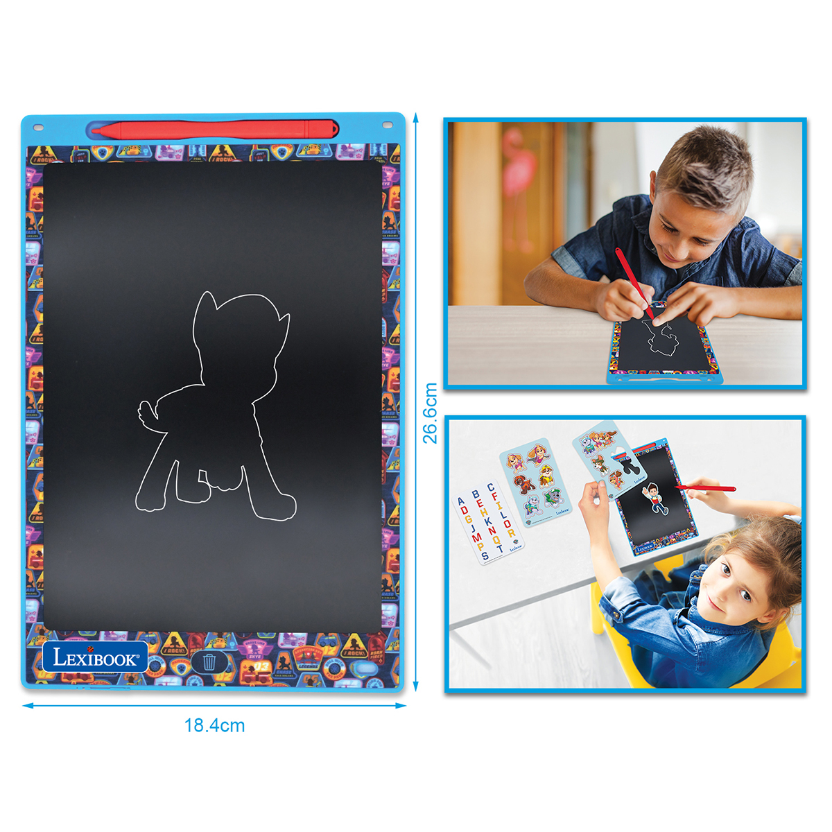 Lexibook CRT10PA Paw Patrol 11 inch Multicolor Learning Drawing E-ink ...