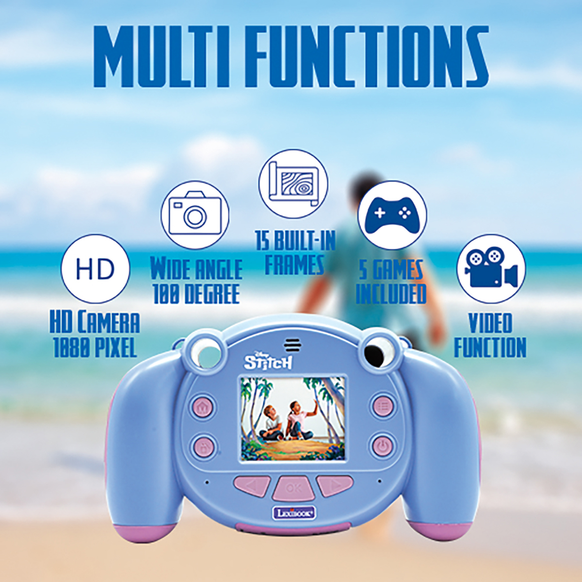 Lexibook NS01D Stitch Children's Camera with Photo and Video Function ...