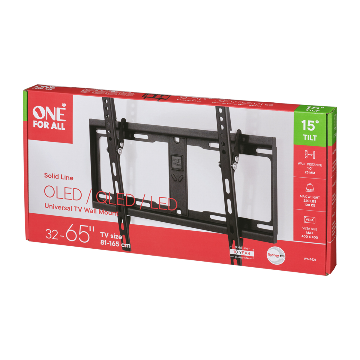 One For All WM4421 32-65 inch TV Bracket Tilt Solid Series ...