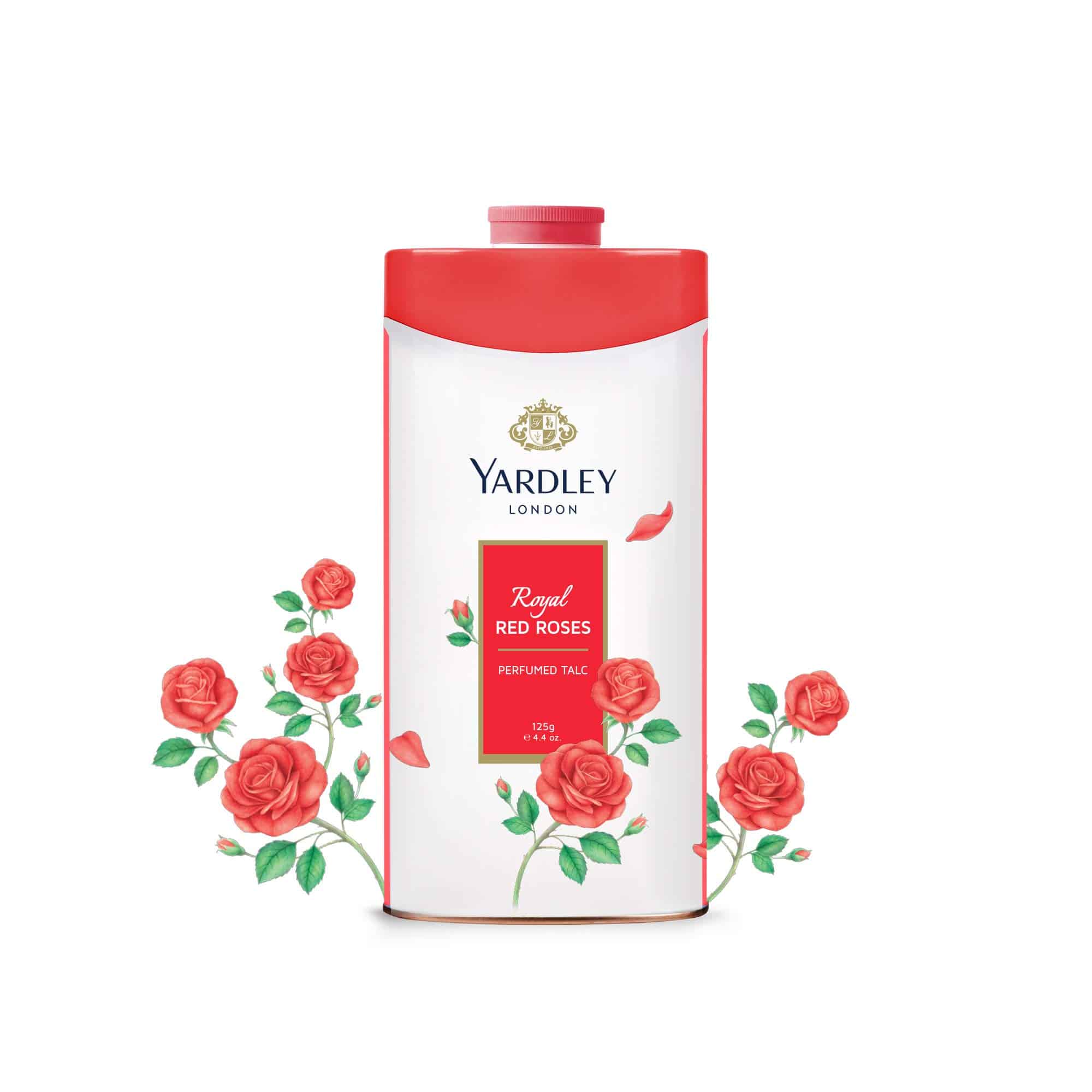 Yardley Royal Red Roses Talcum Powder 125g - Express1WorldUK